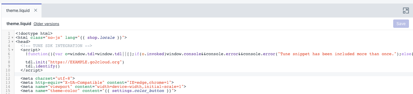 Integrating with Shopify – TUNE