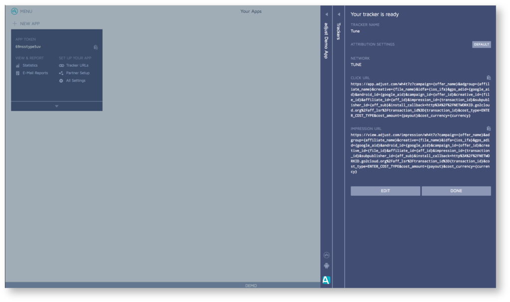 Managing Mobile Offers with Adjust Tracking – TUNE